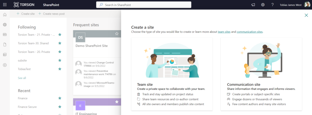 PG Tip: Choosing the right type of SharePoint site